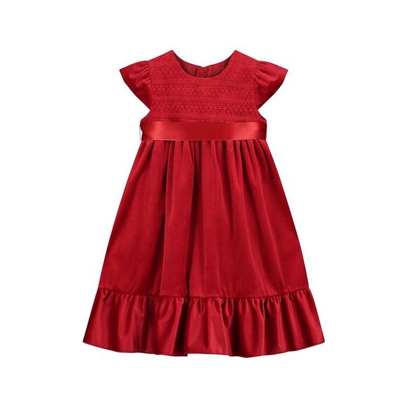 Holly Hastie | Dresses | Holly Hastie Girls Poppy Smocked Velvet Party ...